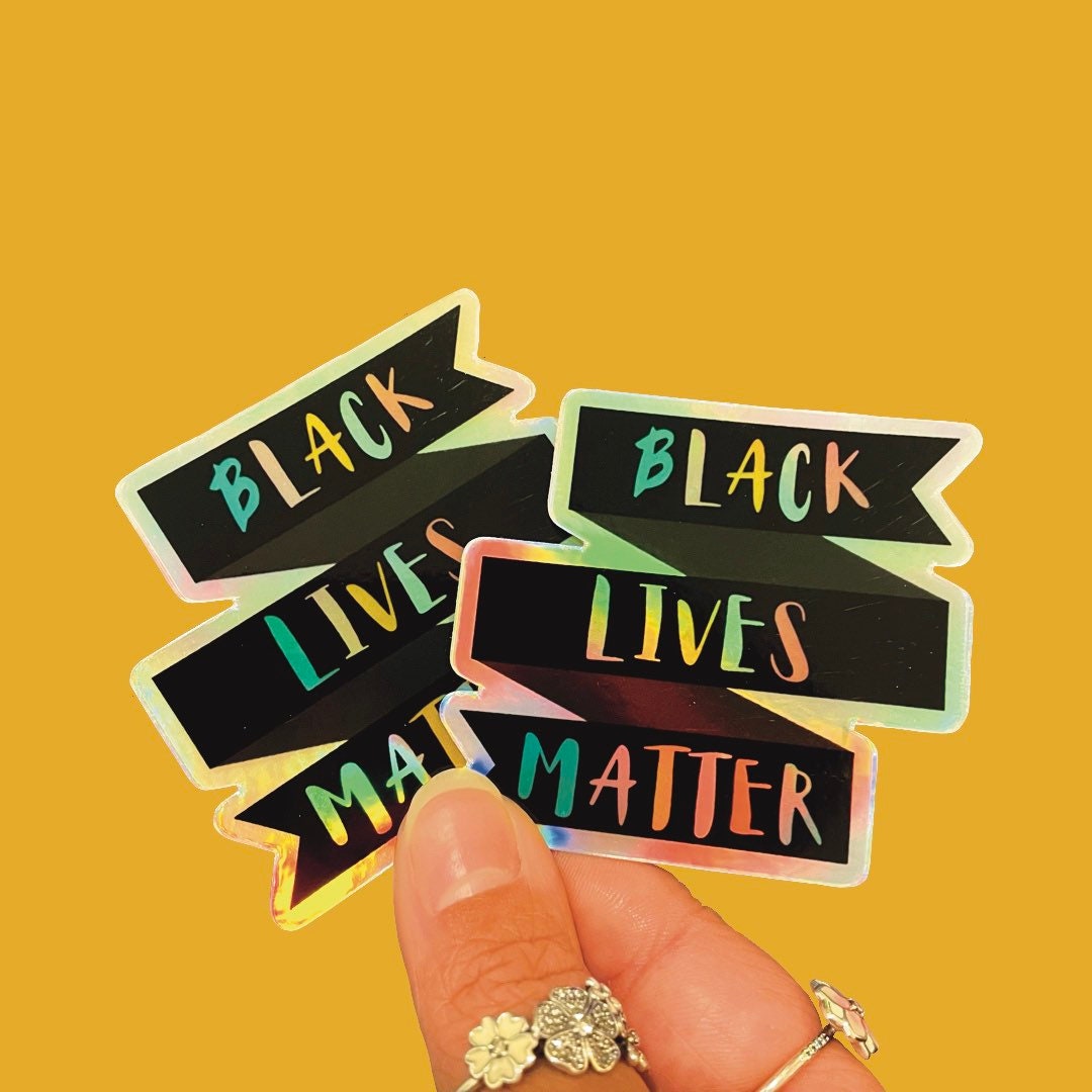 Holographic BLM Sticker Vinyl Sticker Laptop Phone Waterbottle iPad ...