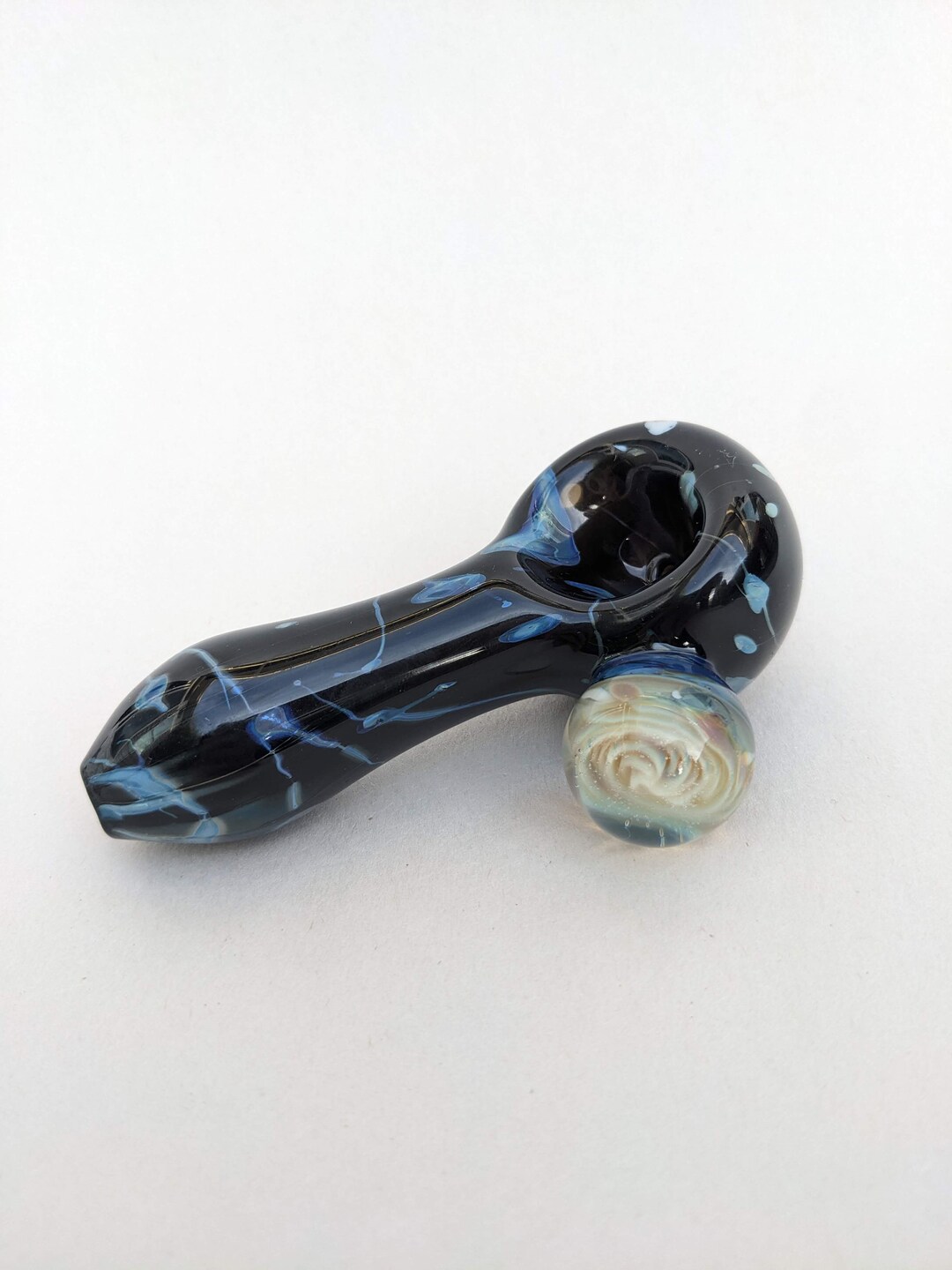 Space Tech Vortex Marble Spoon Pipe - Etsy