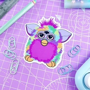 Furby Cute Sticker, Matte 80s and 90s Aesthetic Childhood Nostalgia ...