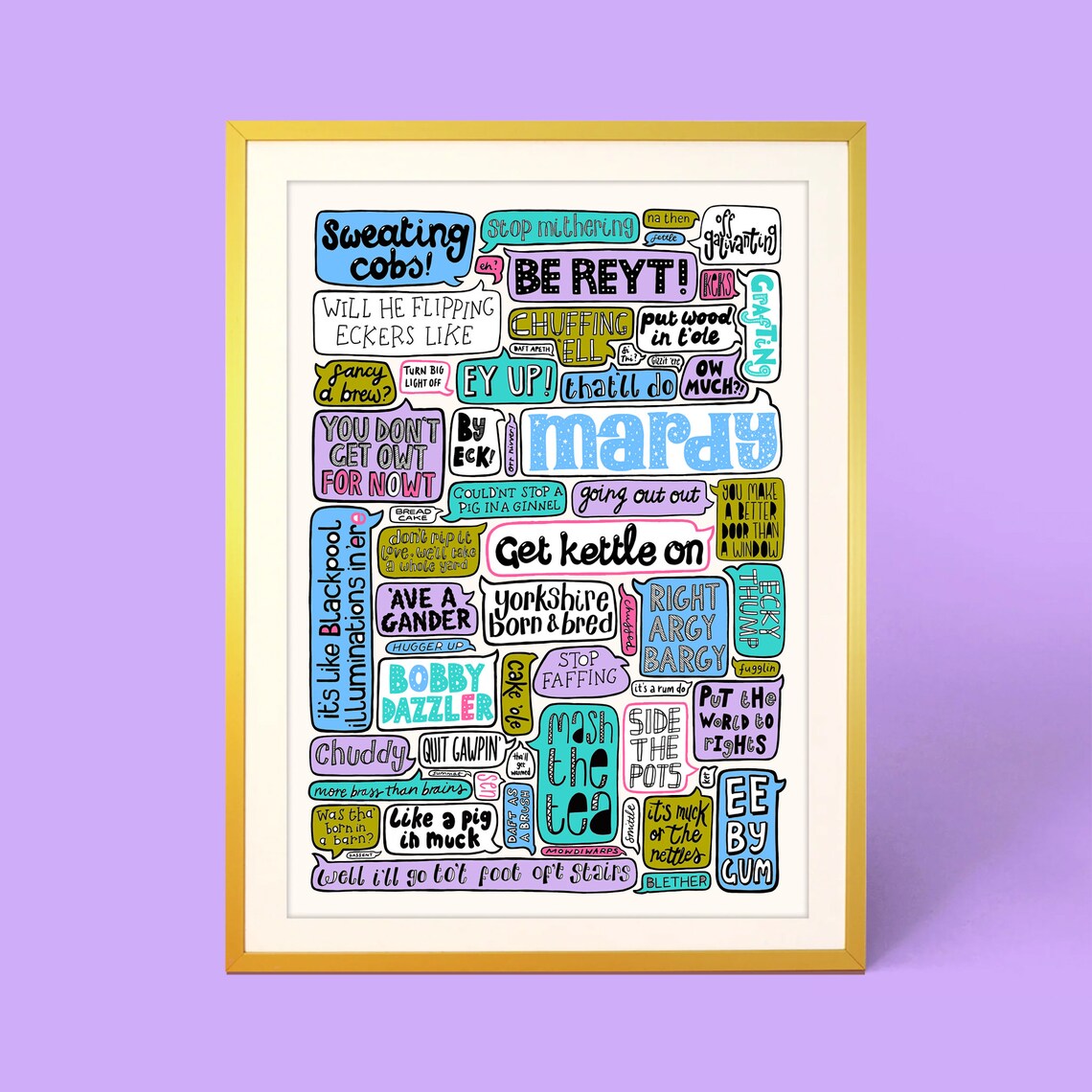 Yorkshire Sayings Print, Yorkshire Life Quotes Poster, Yorkshire ...