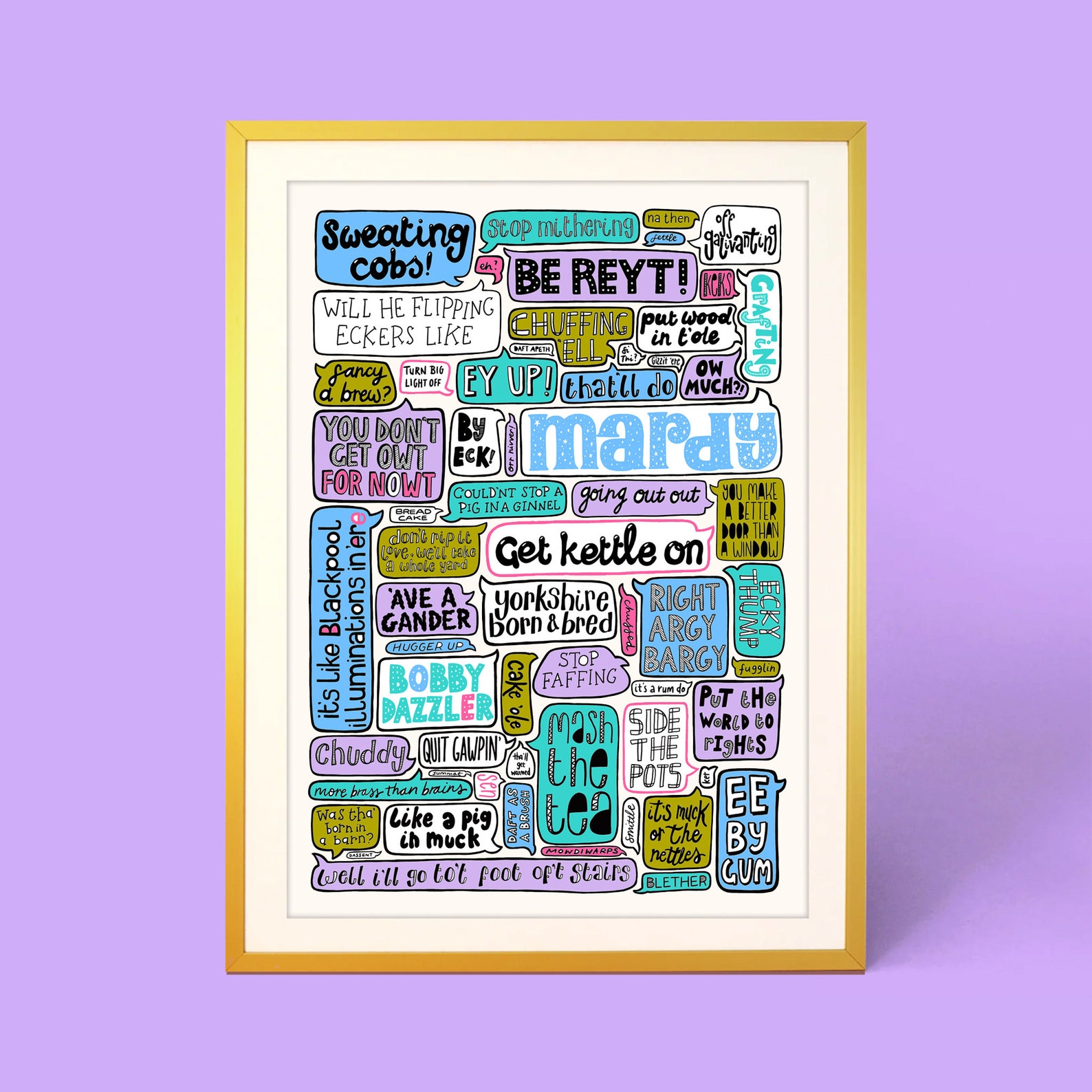Yorkshire Sayings Print, Yorkshire Life Quotes Poster, Yorkshire ...