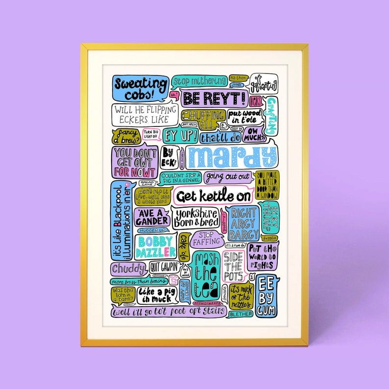 Yorkshire Sayings Print, Yorkshire Life Quotes Poster, Yorkshire ...