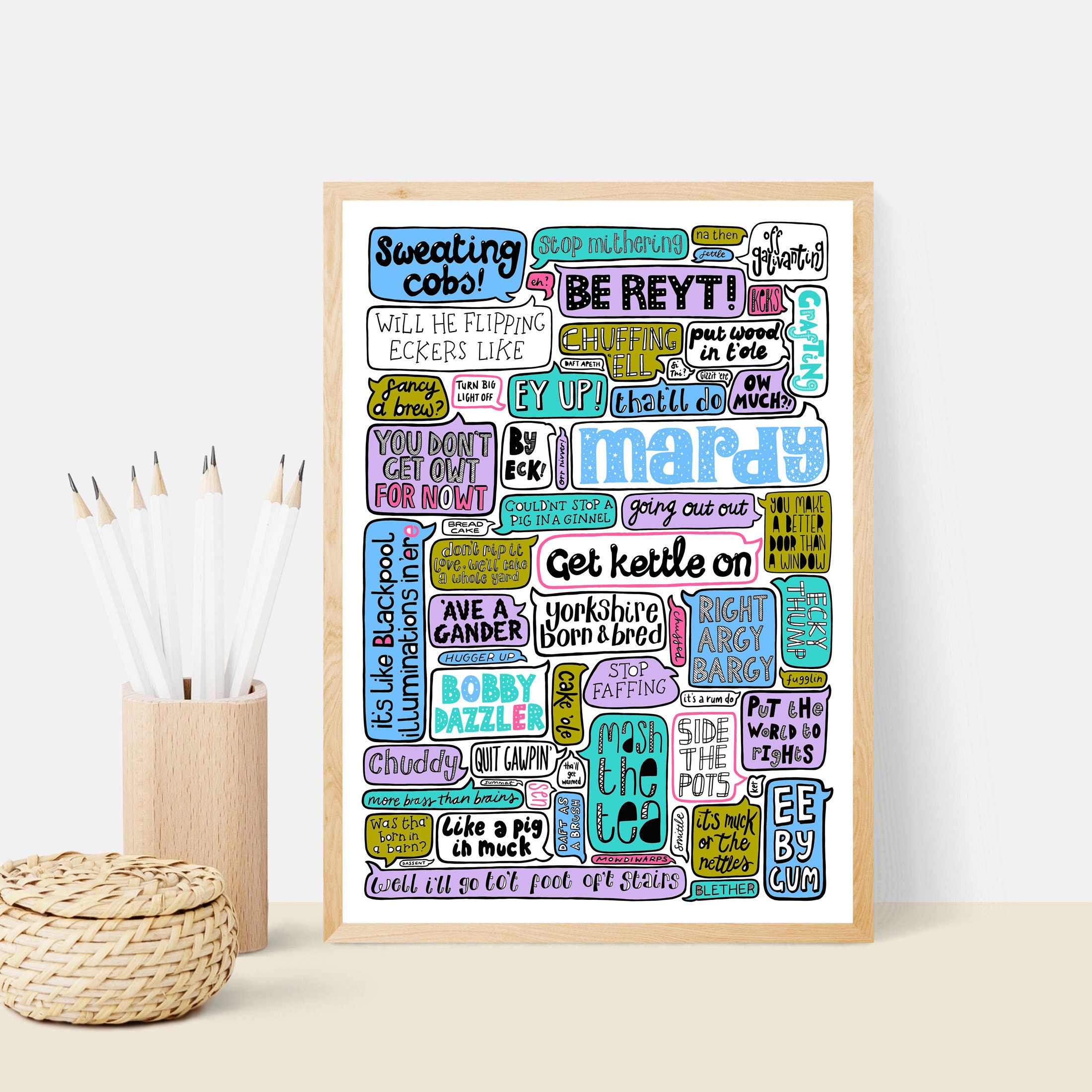 Yorkshire Sayings Print, Yorkshire Life Quotes Poster, Yorkshire ...