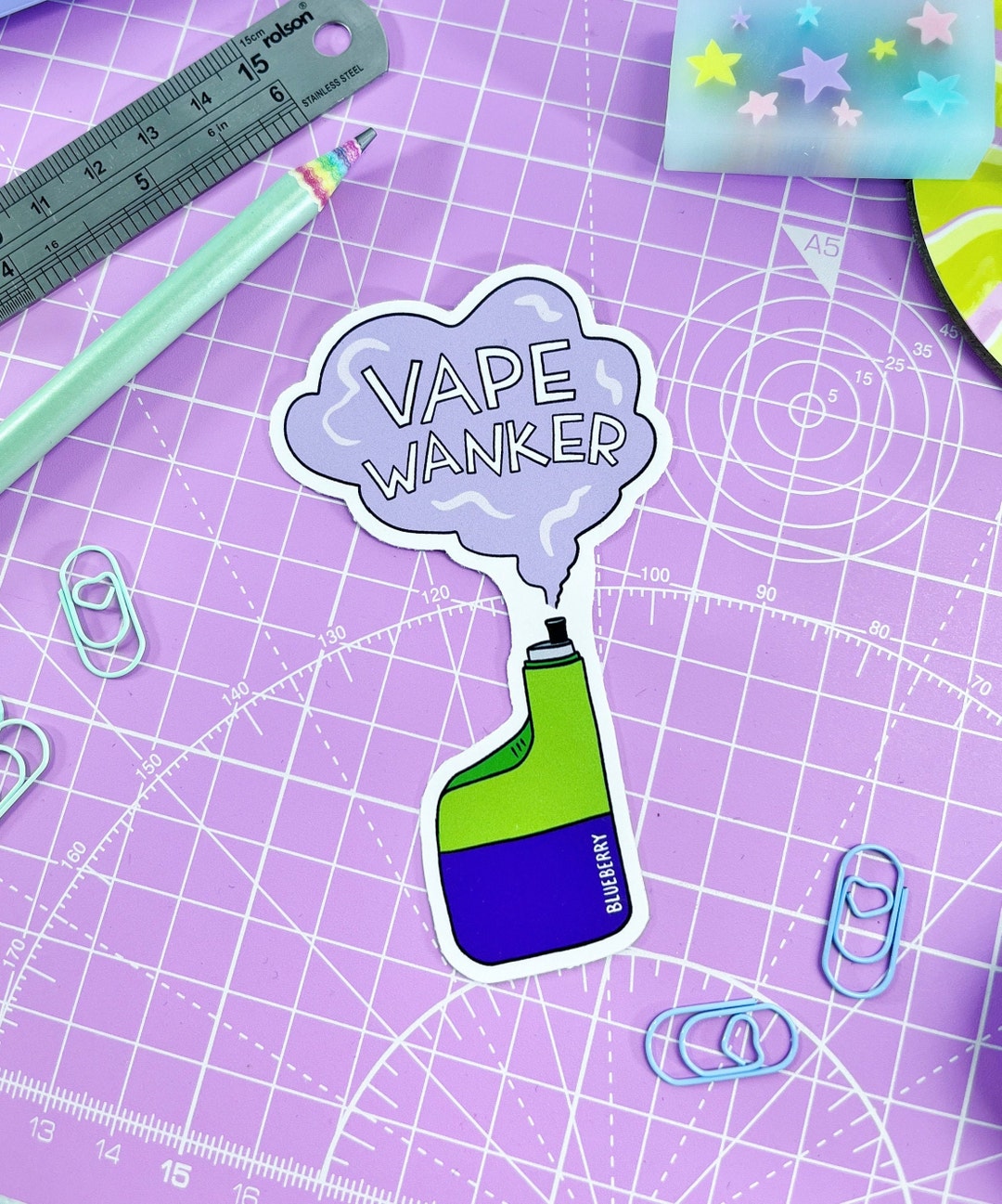 Vape Wanker Vinyl Sticker - Etsy