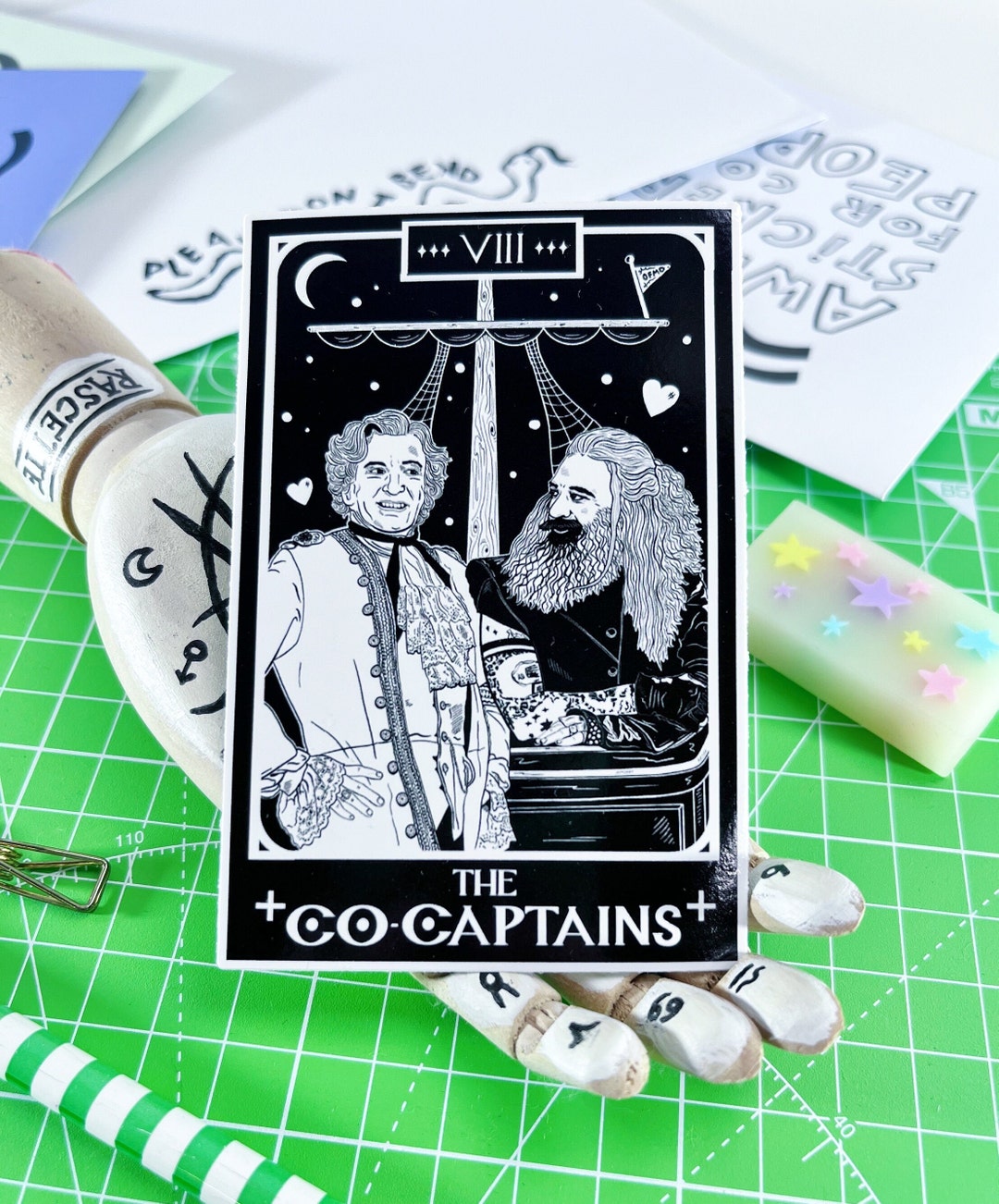 The Co-captains, OFMD, Our Flag Tarot Pirate Vinyl Sticker, Ed and ...