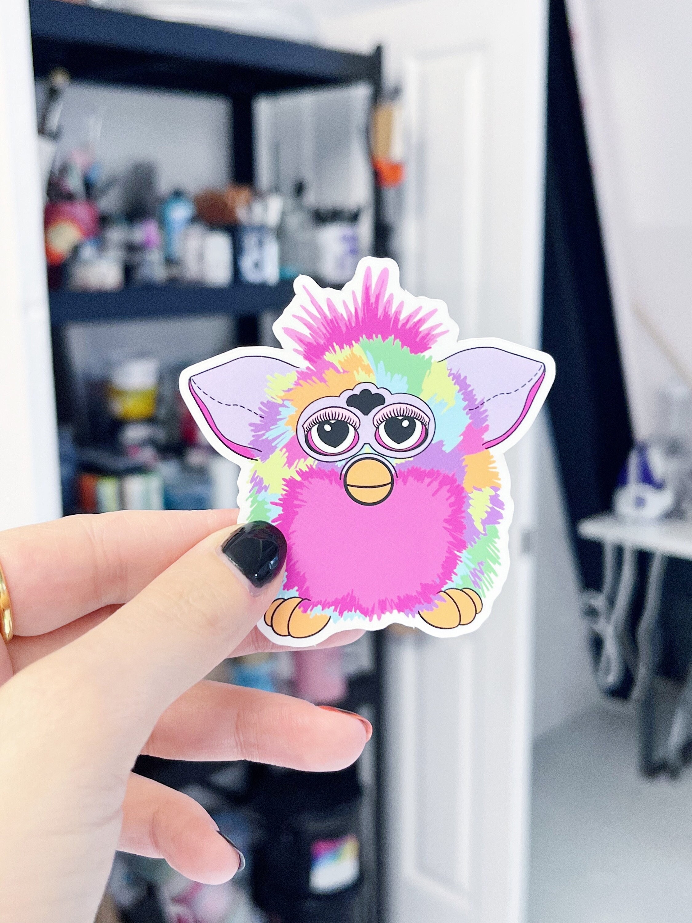 Furby Cute Sticker, Matte 80s and 90s Aesthetic Childhood Nostalgia ...
