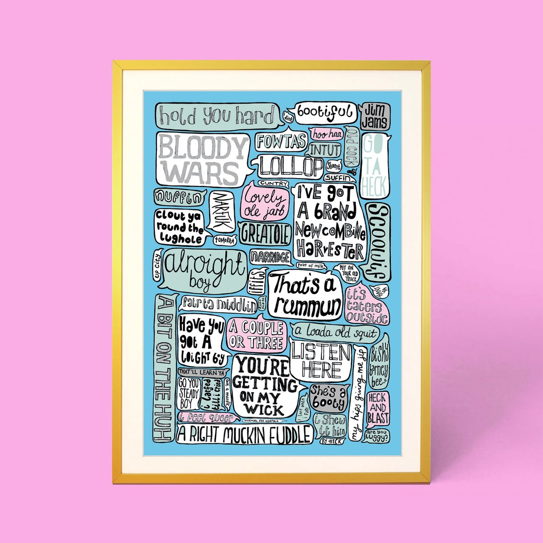 Norfolk Sayings Art Print, Funny Local Slang Gift - Etsy UK