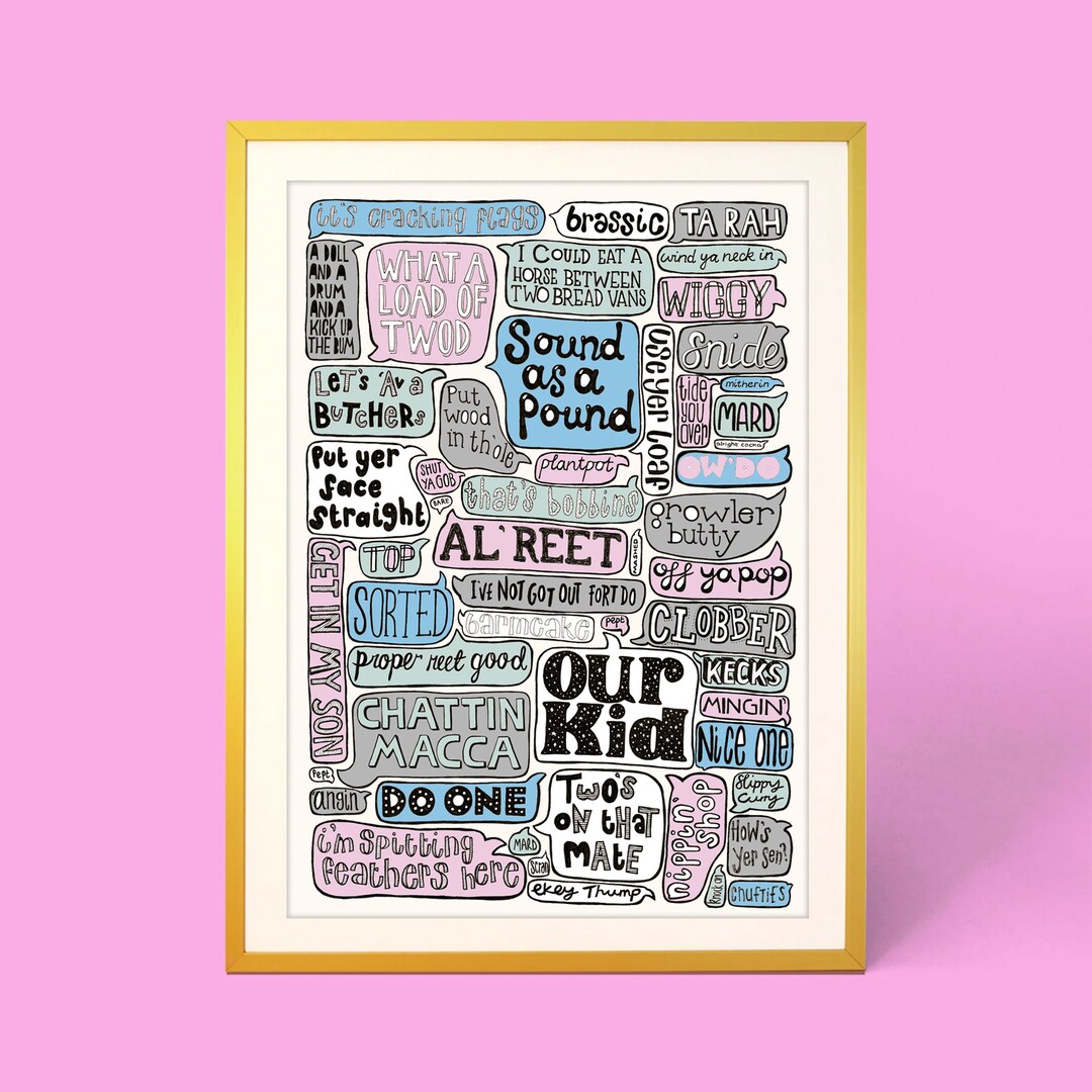 Manchester Sayings A3 Print, Funny Wall Art. Fun Quotes Poster From up ...