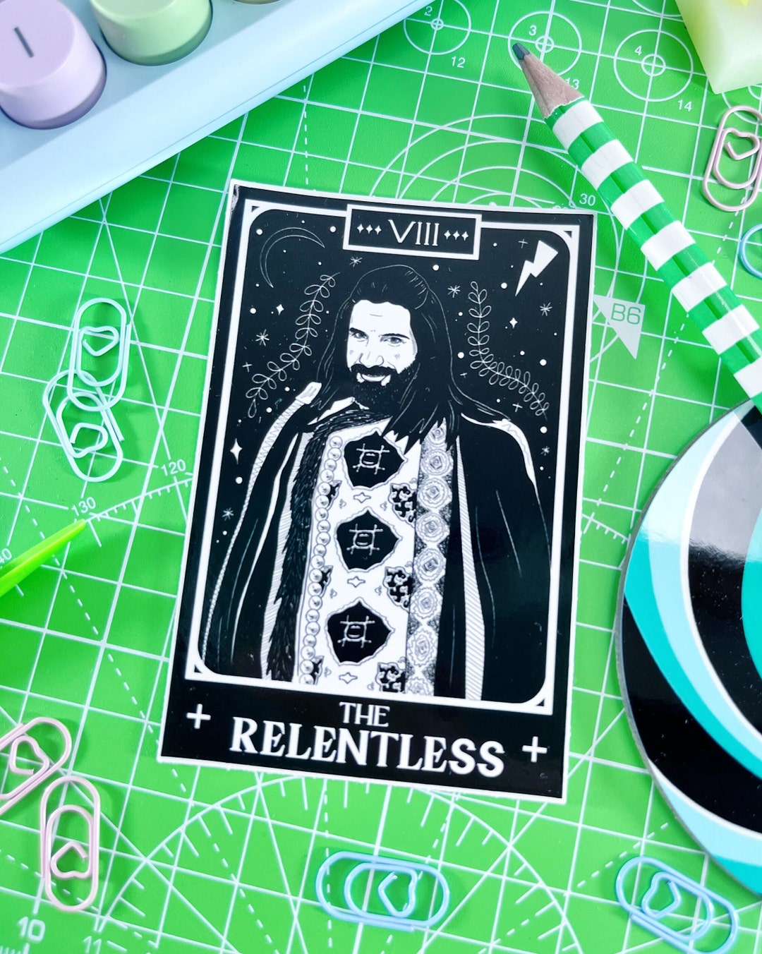 The Relentless, Nandor WWDITS Tarot Vampire Vinyl Sticker - Etsy