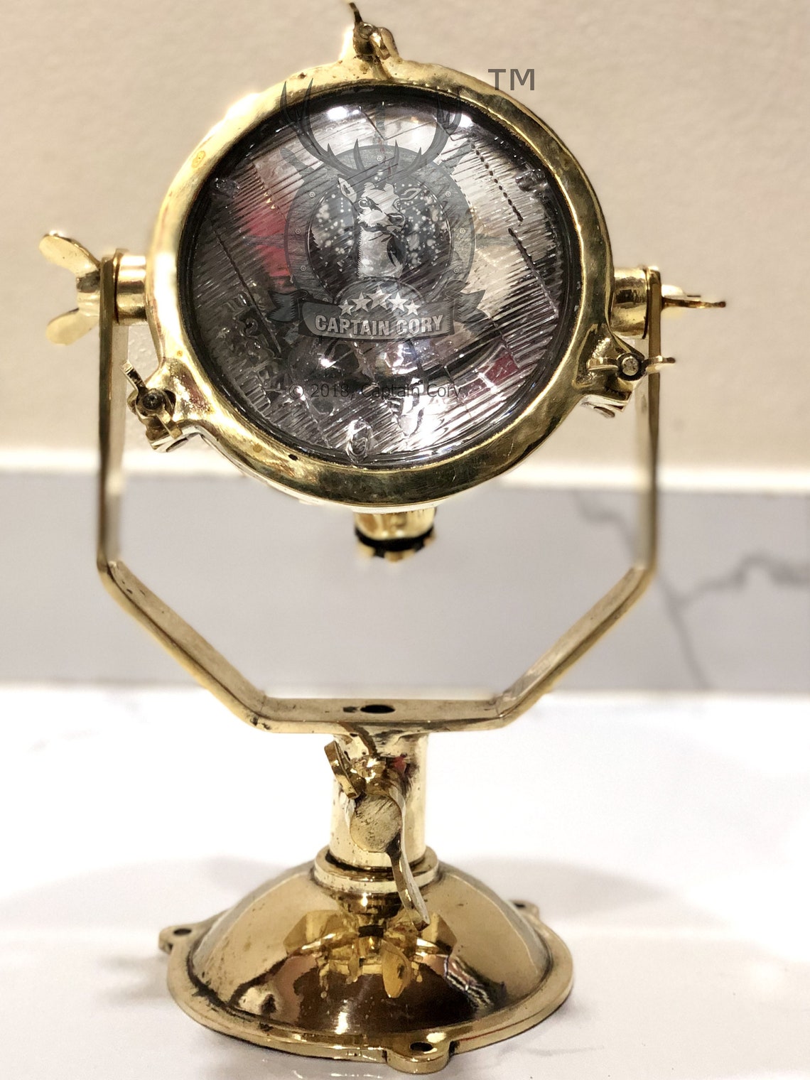 Nautical Maritime Boat Mini Ship Antique Spot Light With Stand - Etsy