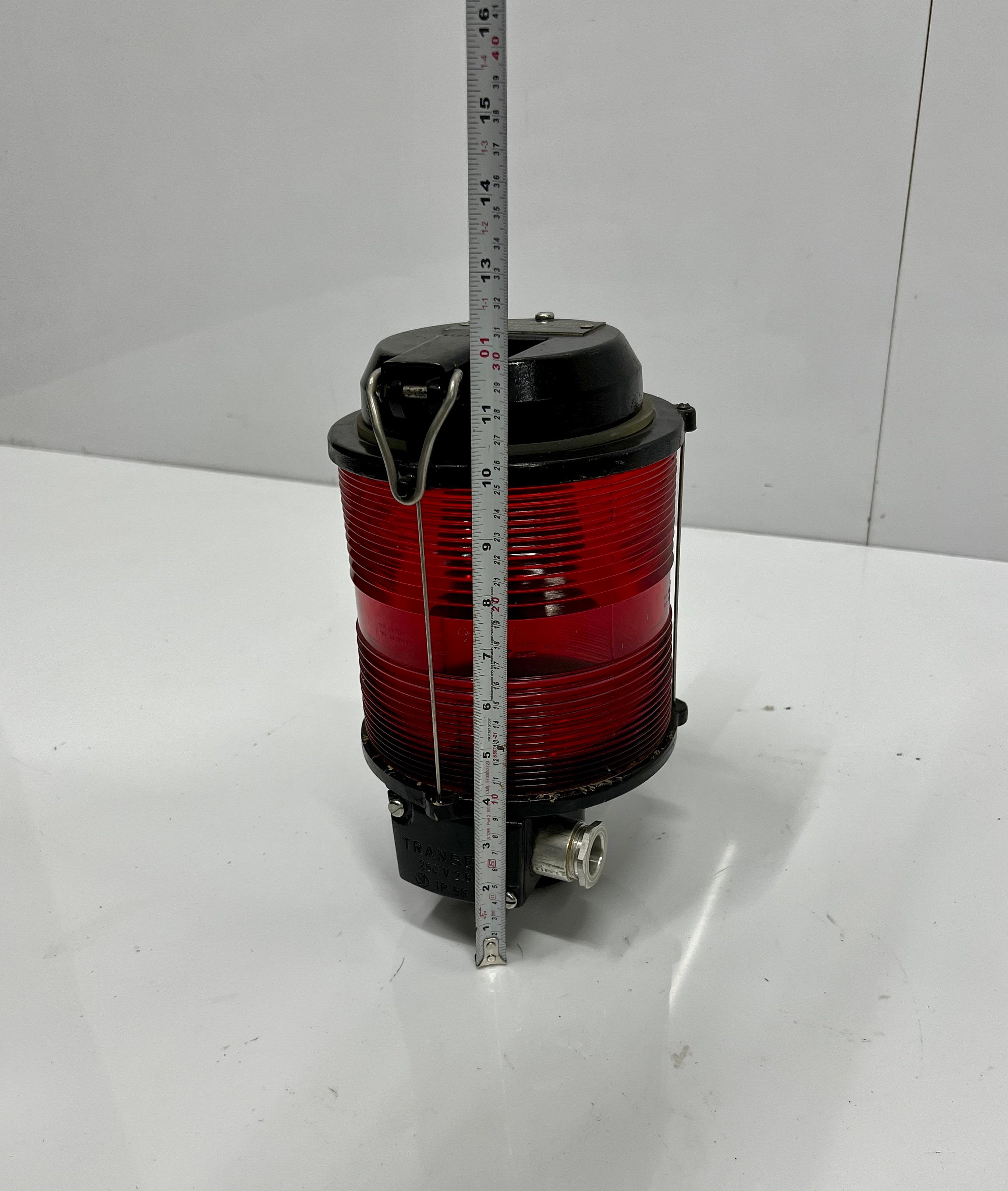 Old Aluminum TRANBERG Original Marine Ship Nautical Red Electric Lamp ...