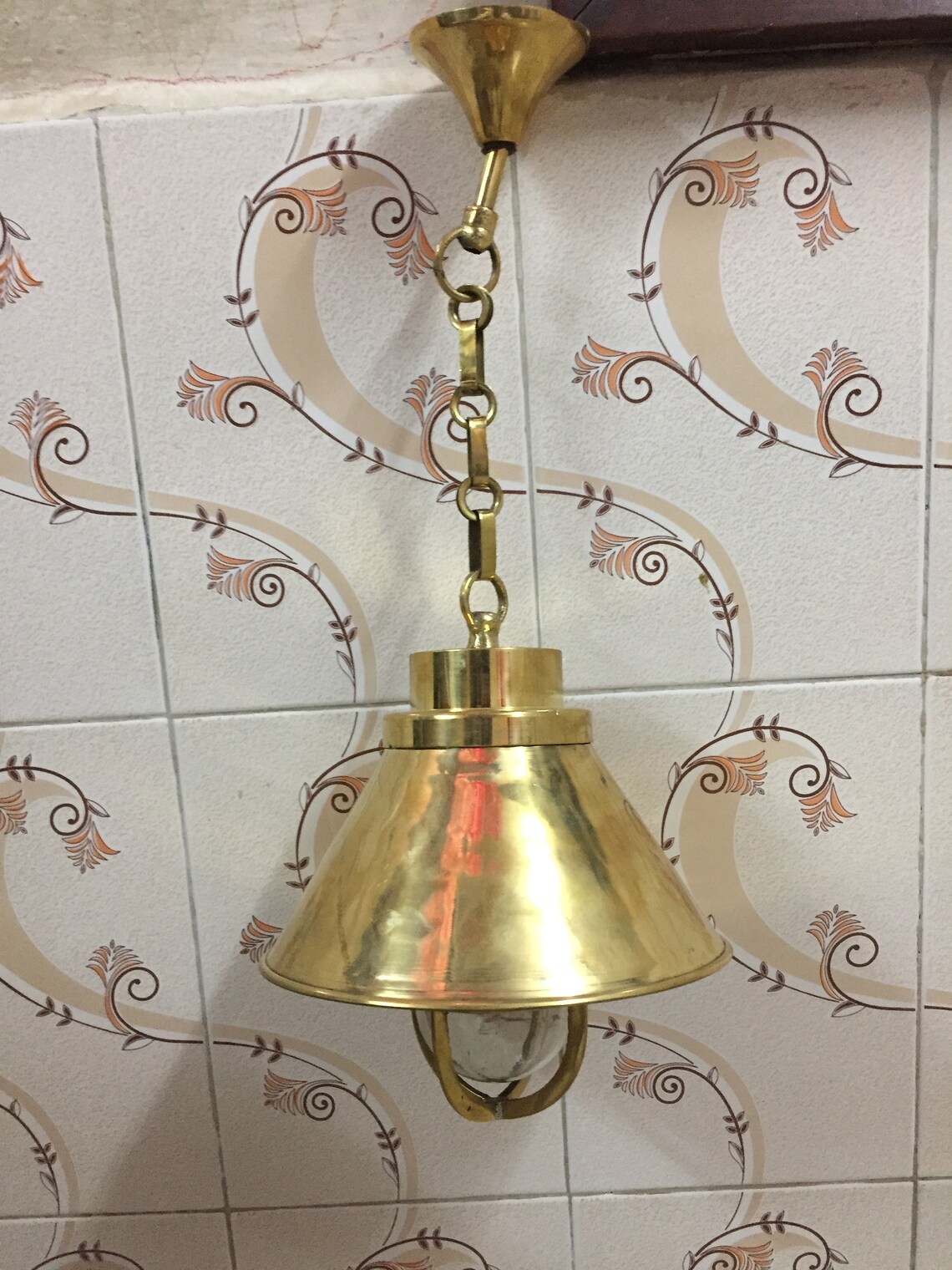 Nautical Ship Marine New Solid Brass Hanging Light With Shade - Etsy