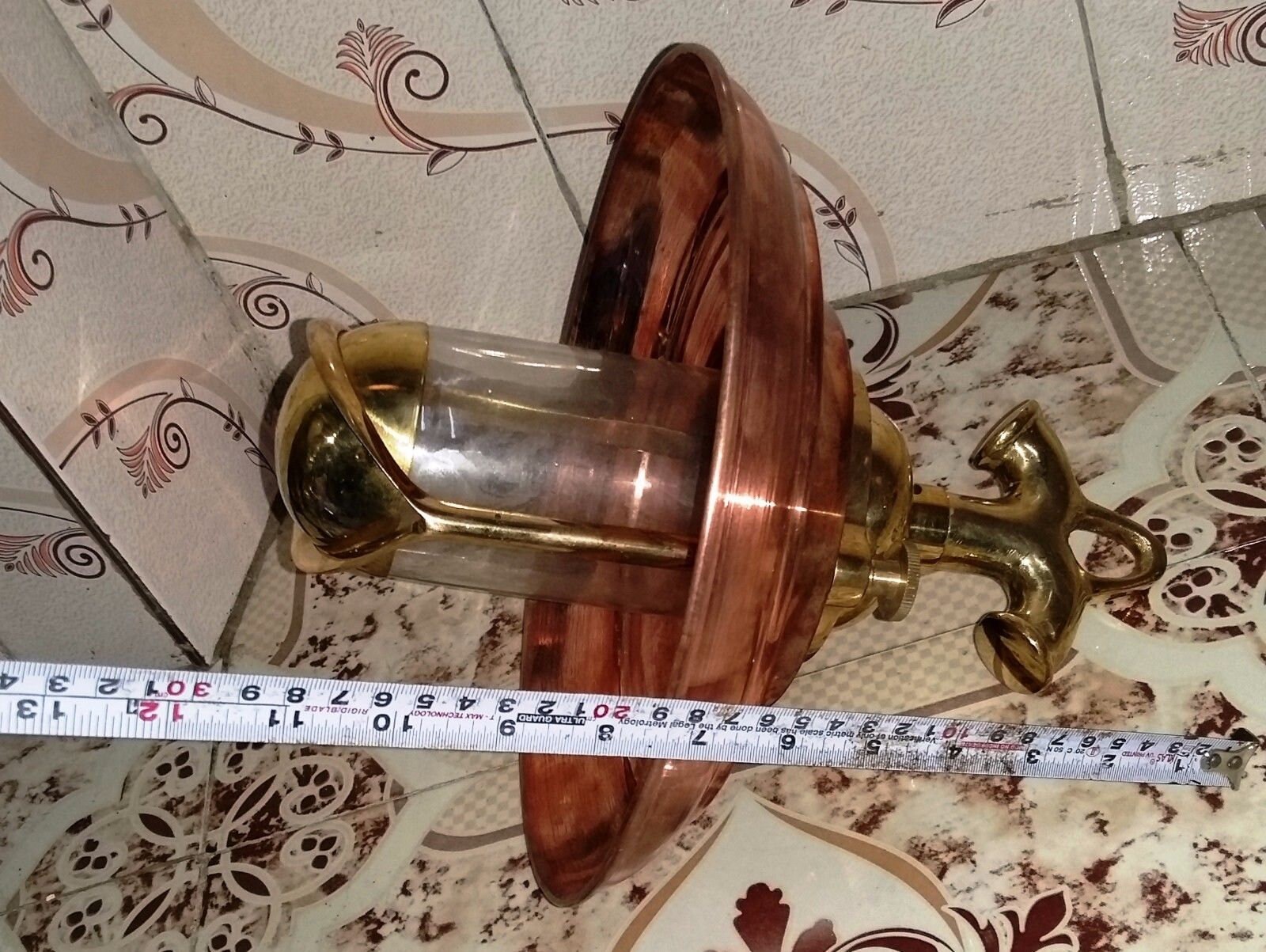 Nautical Vintage Style Hanging Bulkhead Brass & Copper Shade - Etsy
