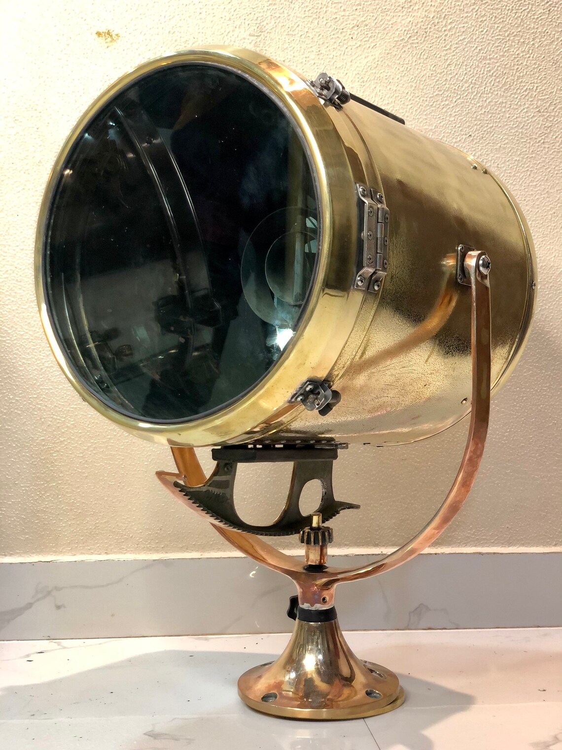 Authentic Old Vintage Marine Nautical Ship Brass MIAMI USA Signal Spot ...