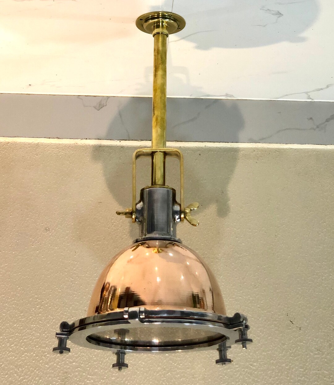 Nautical New Aluminum Brass & Copper Smooth Cargo Pendant Ship Ceiling ...