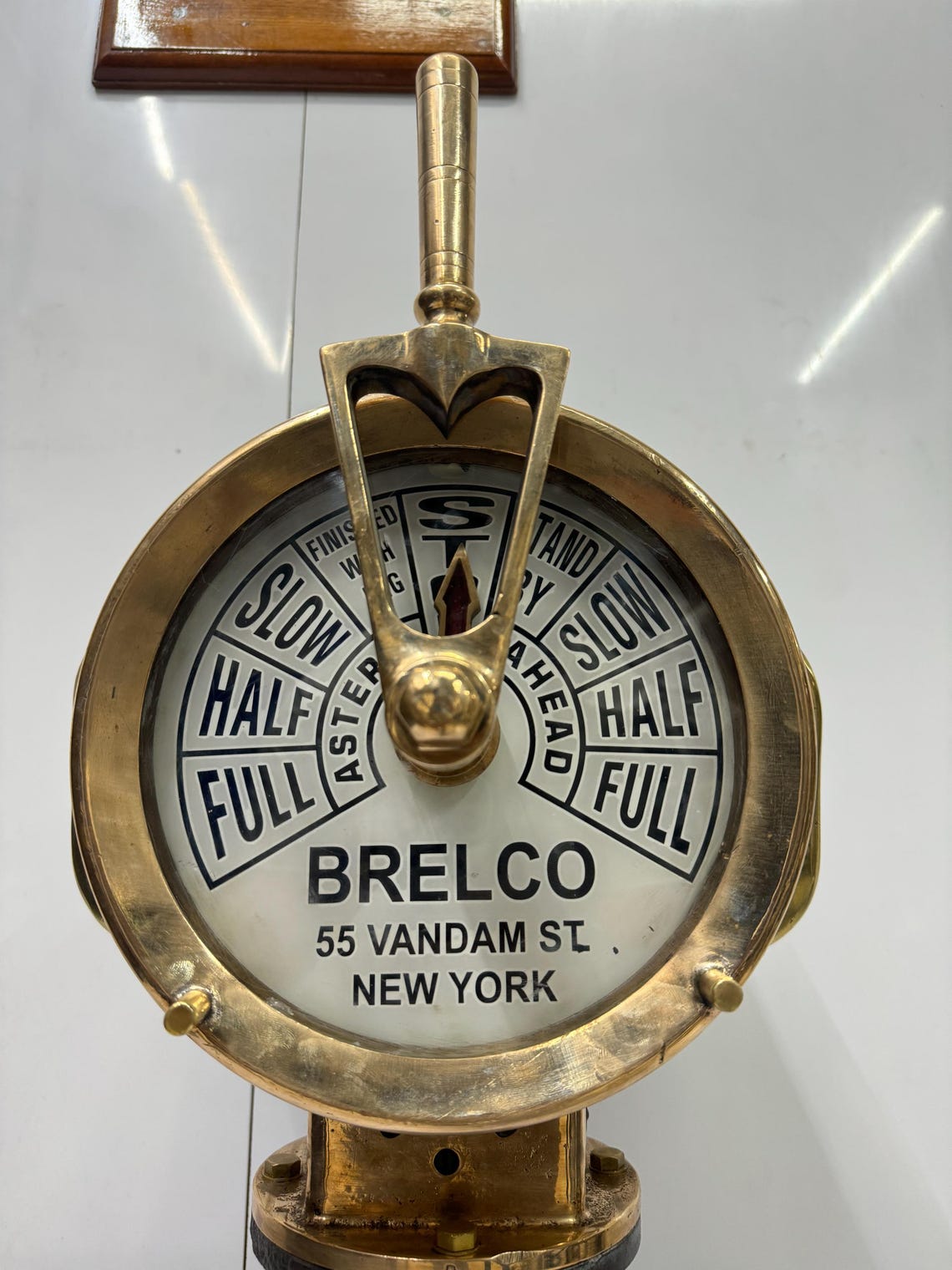 Marine Cargo Industrial Original Ship BRELCO Engine Brass Telegraph ...