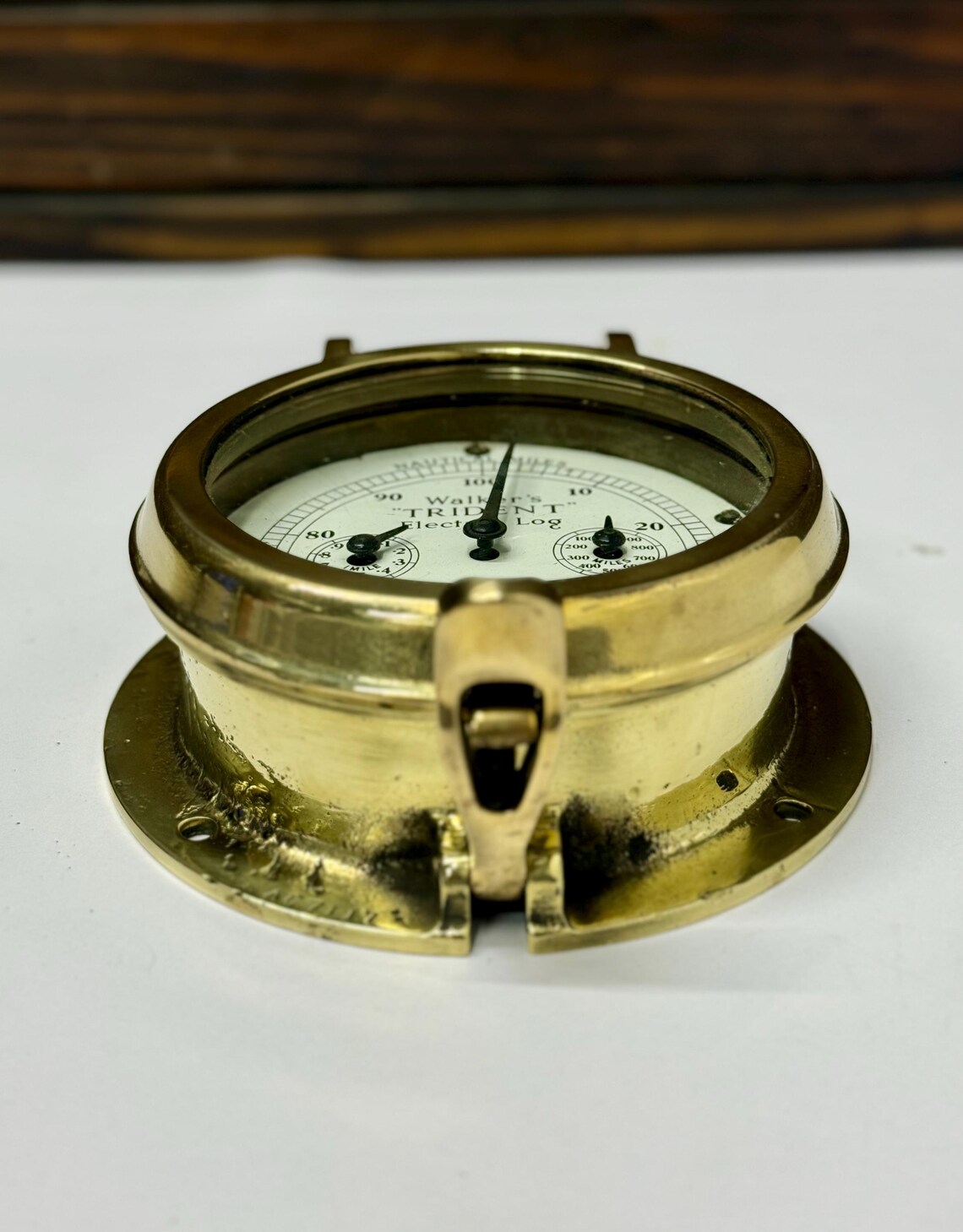 Marine Original Thos.walker & Son Ltd. Old Brass Nautical Ship trident ...
