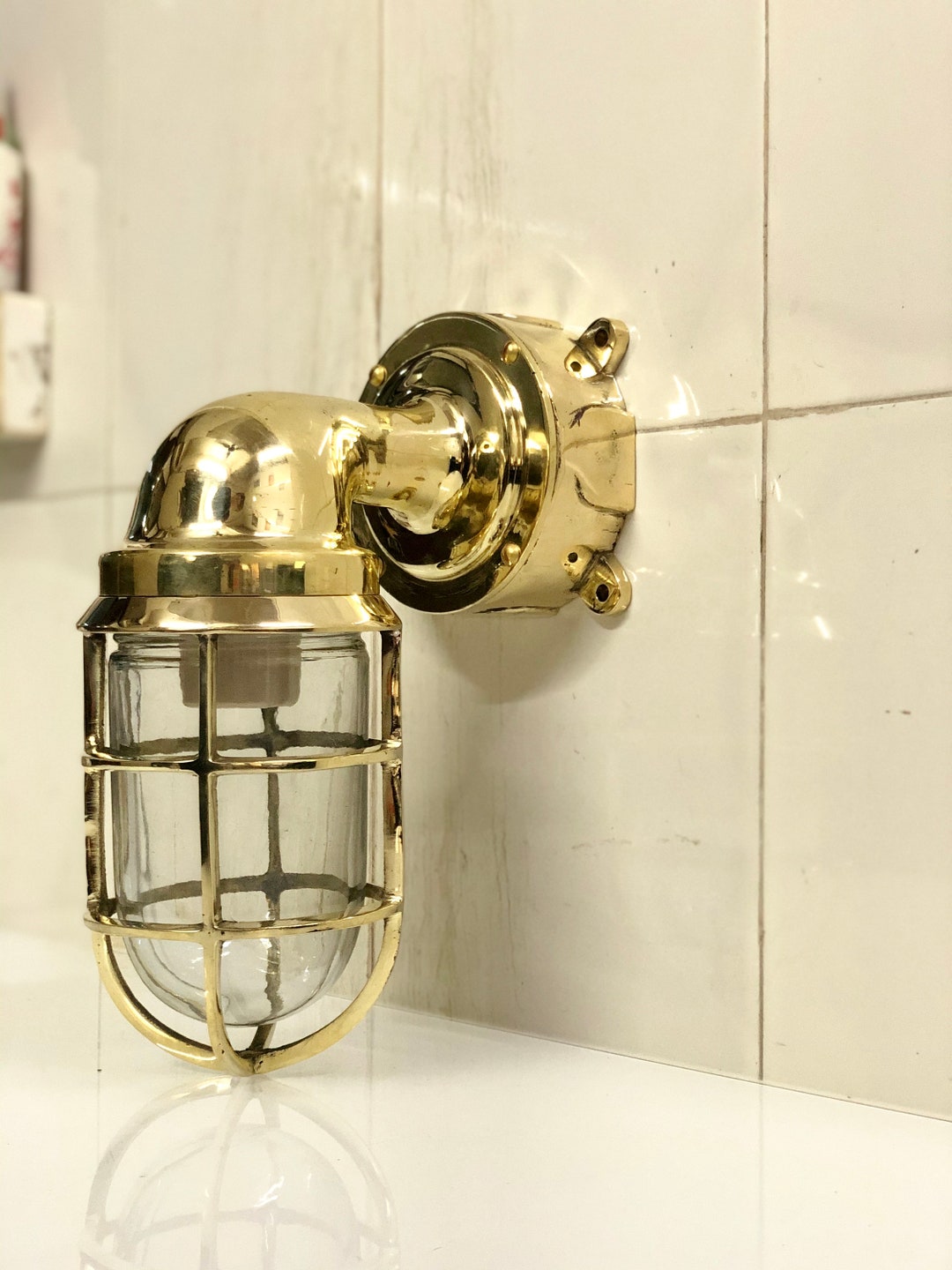 Interior/exterior Maritime Replica Solid Brass Swan /sconce Passageway ...
