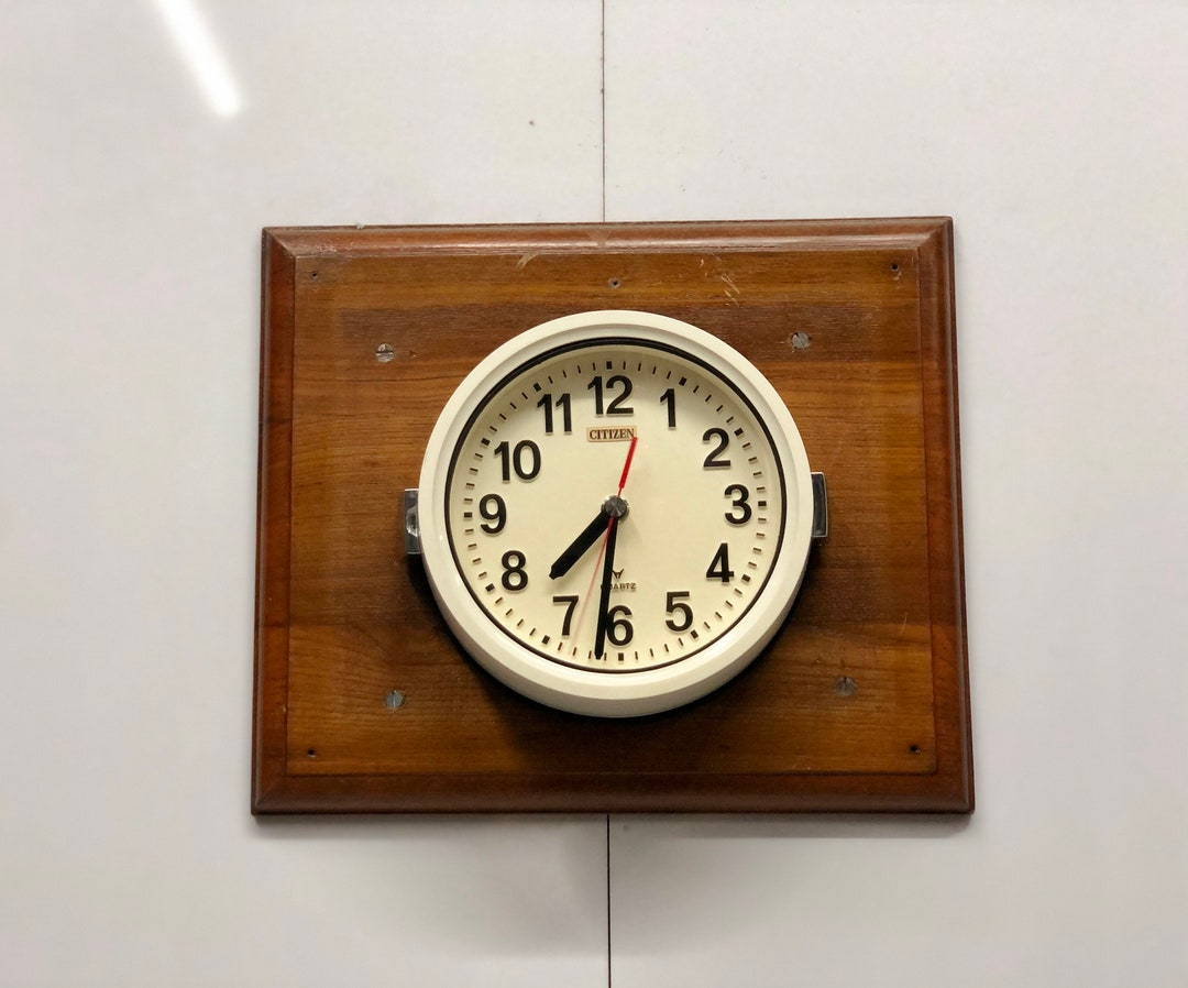 Original Vintage Antique Nautical Ship Marine Citizen Quartz Wall Clock ...