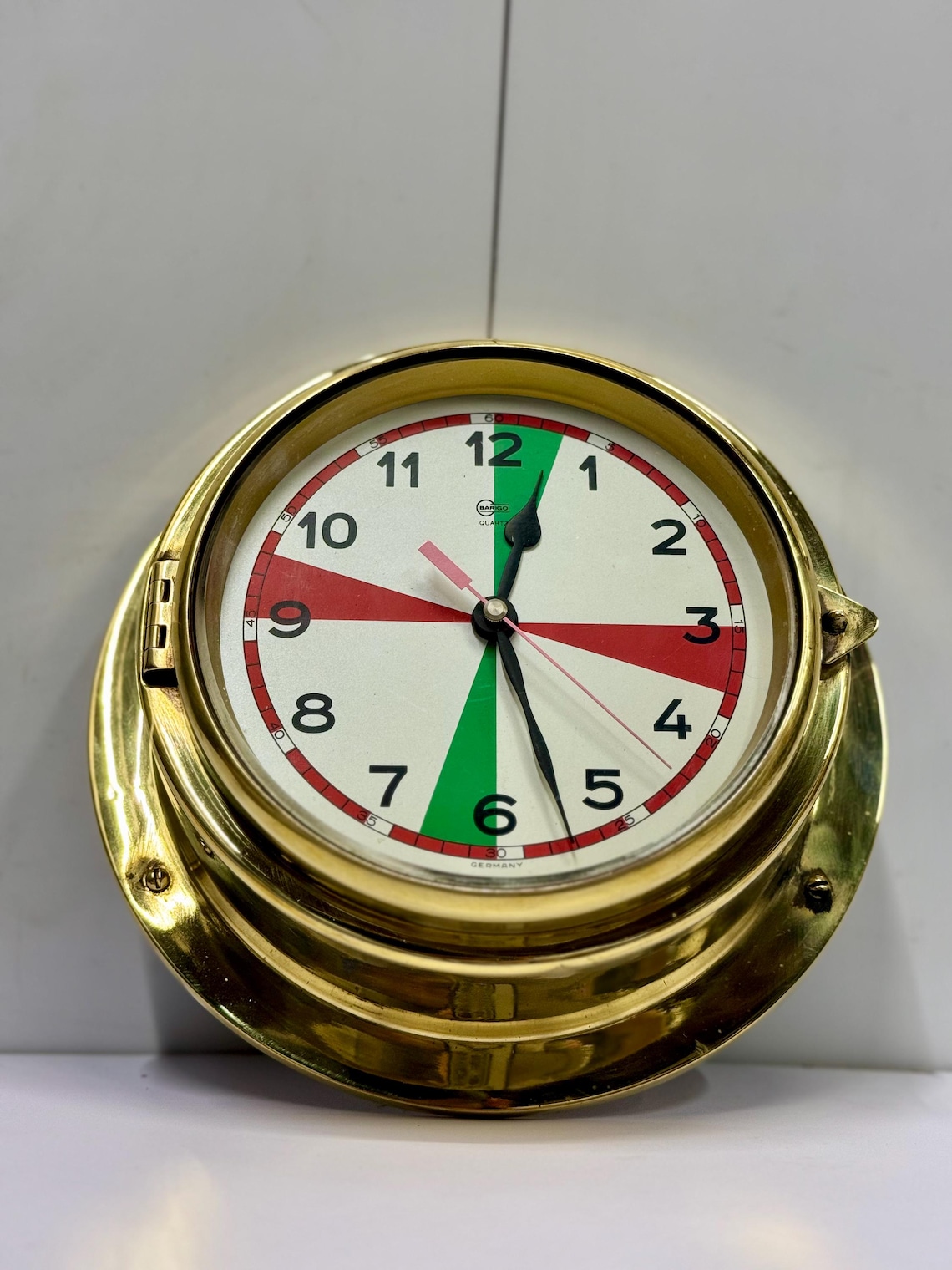 Maritime Germany Original BARIGO Vintage Brass Old Ship Round Wall ...