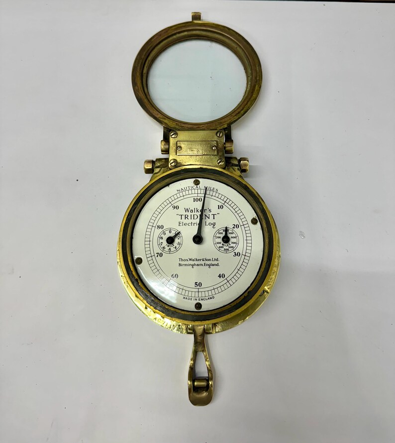 Marine Original Thos.walker & Son Ltd. Old Brass Nautical Ship trident ...