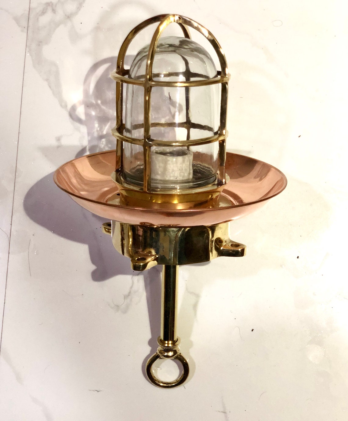 New Nautical Marine Ship Brass Hanging Ship Pendant Light With Copper ...