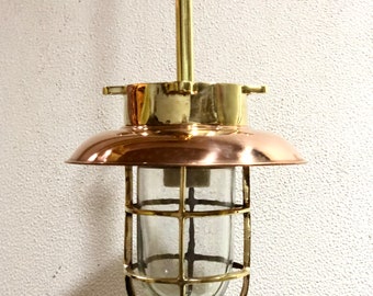 Nautical Ship Marine New Solid Hanging Brass Light With Shade - Etsy
