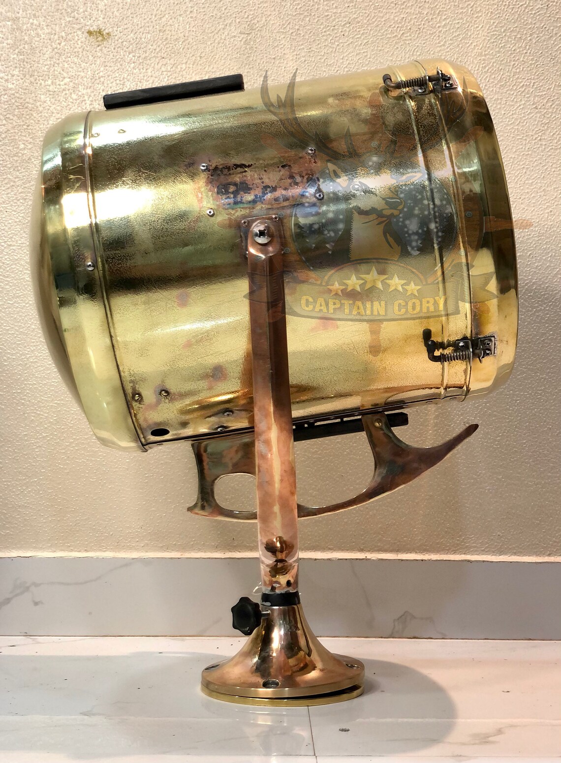 Authentic Old Vintage Marine Nautical Ship Brass MIAMI USA Signal Spot ...