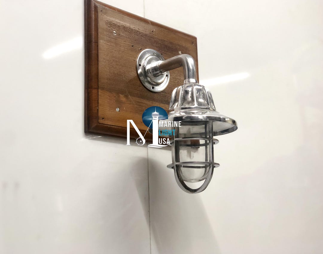 Maritime Vintage Style Wall Mount Aluminum Swan Neck Sconce Ship Light ...