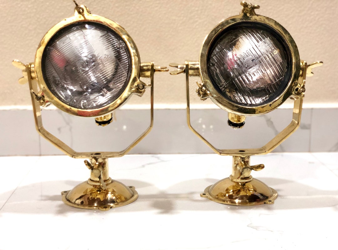 Nautical Maritime Boat Mini Ship Antique Spot Light With Stand - Etsy