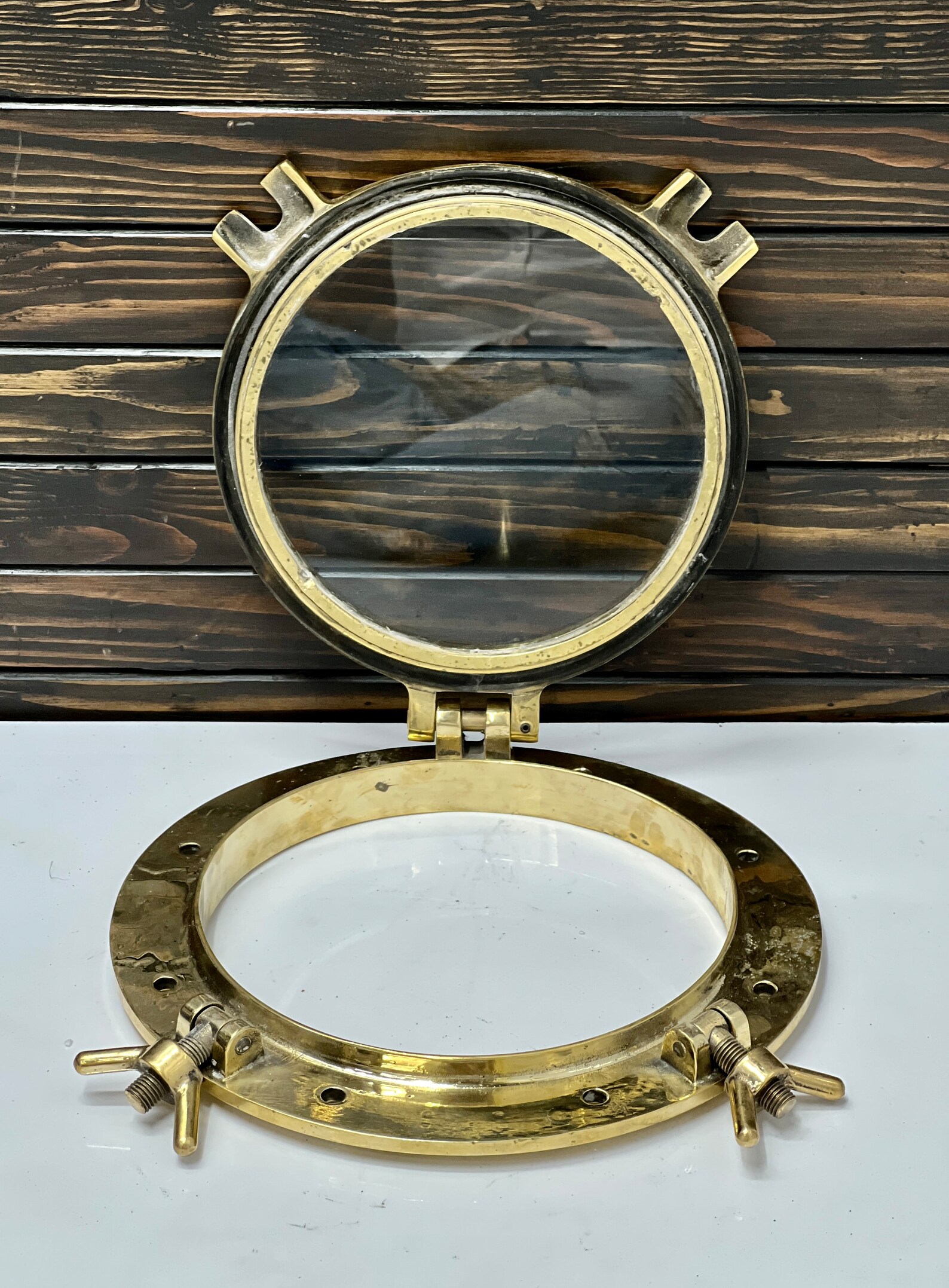 Industrial Antique Vintage Style Nautical Marine Ship Brass Round Old ...