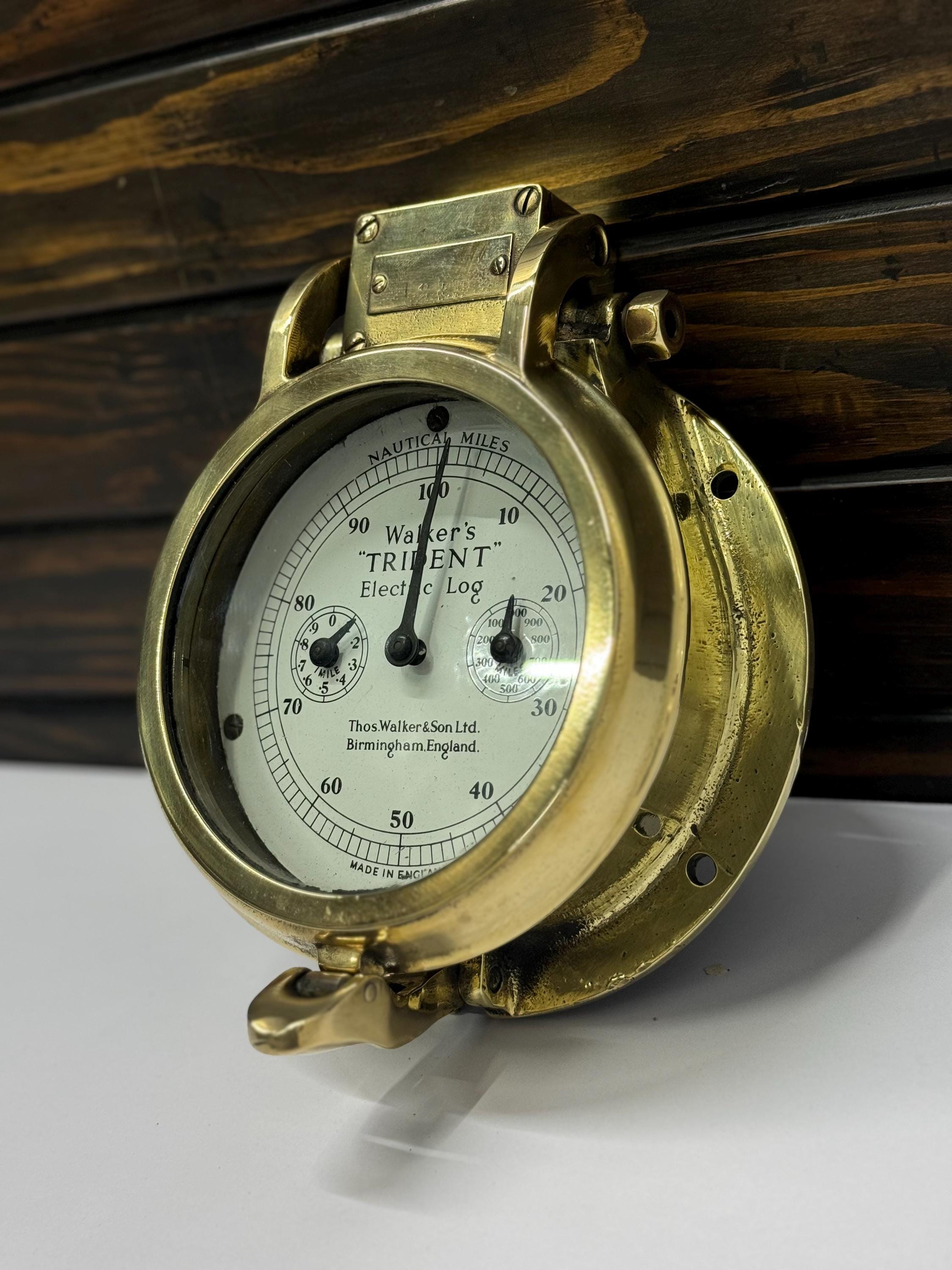 Marine Original Thos.walker & Son Ltd. Old Brass Nautical Ship trident ...