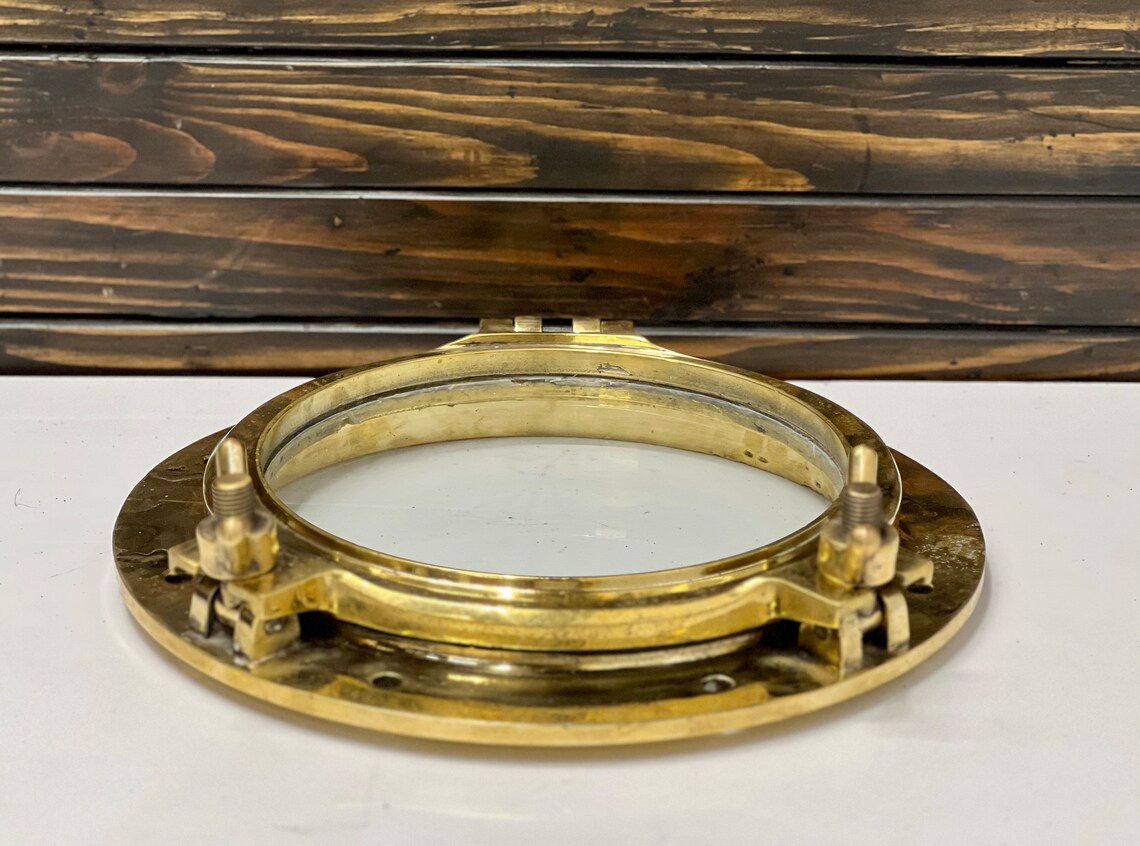 Industrial Antique Vintage Style Nautical Marine Ship Brass Round Old ...