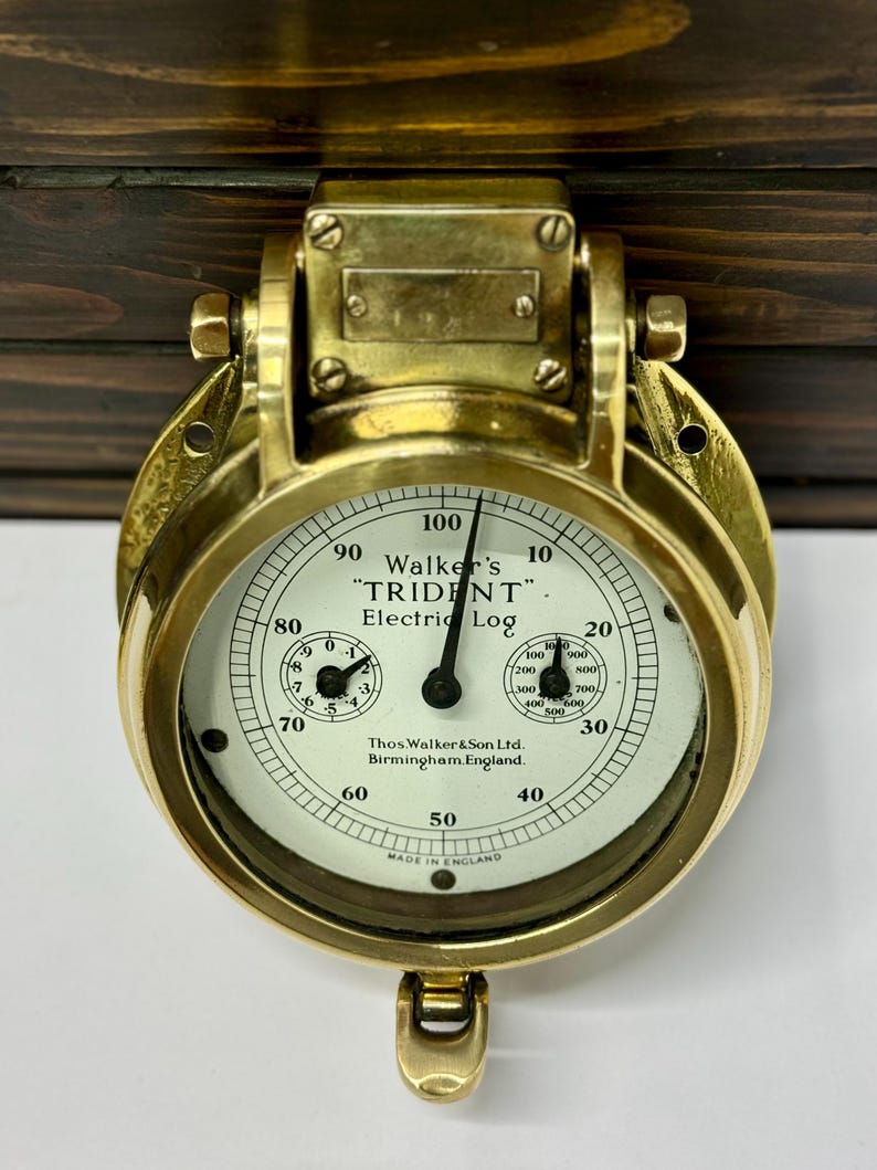 Marine Original Thos.walker & Son Ltd. Old Brass Nautical Ship trident ...