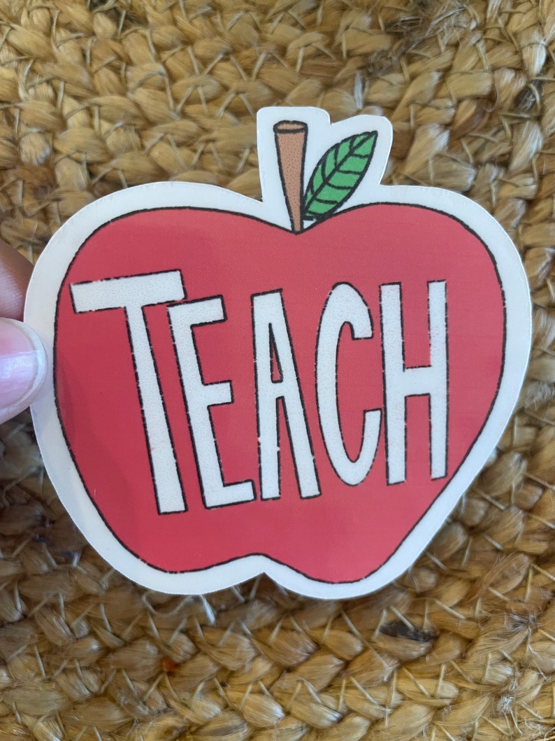 Teach Apple Sticker / Vinyl/ Glossy/ Waterproof - Etsy