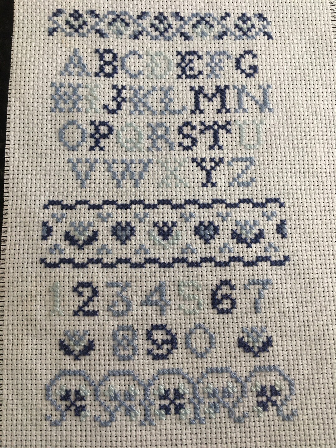 Blue Sampler - Etsy UK