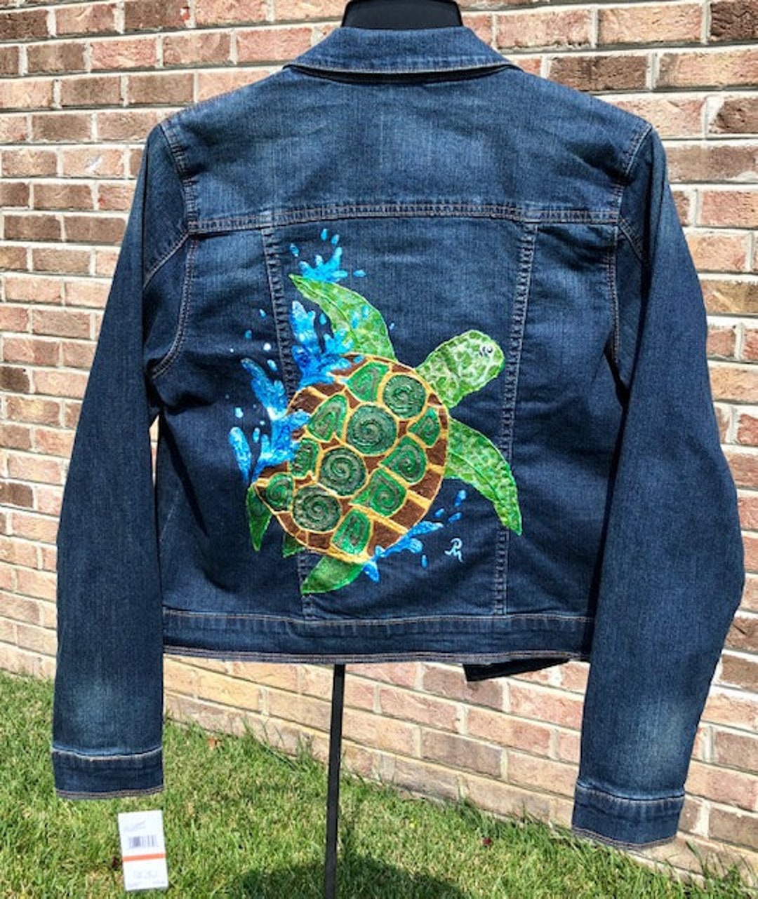Hand Painted Denim Jacket, Turtle Design (BRAND NEW) - Etsy