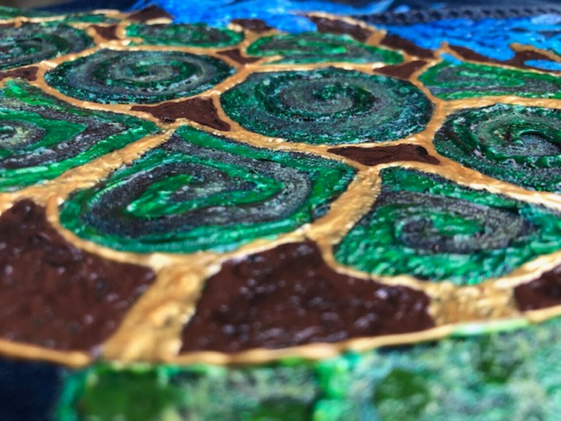 Hand Painted Denim Jacket, Turtle Design (BRAND NEW) - Etsy