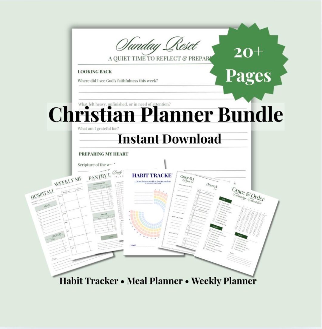 Christian Homemaker Planner, Prayer, Home Management, Habit Tracker ...