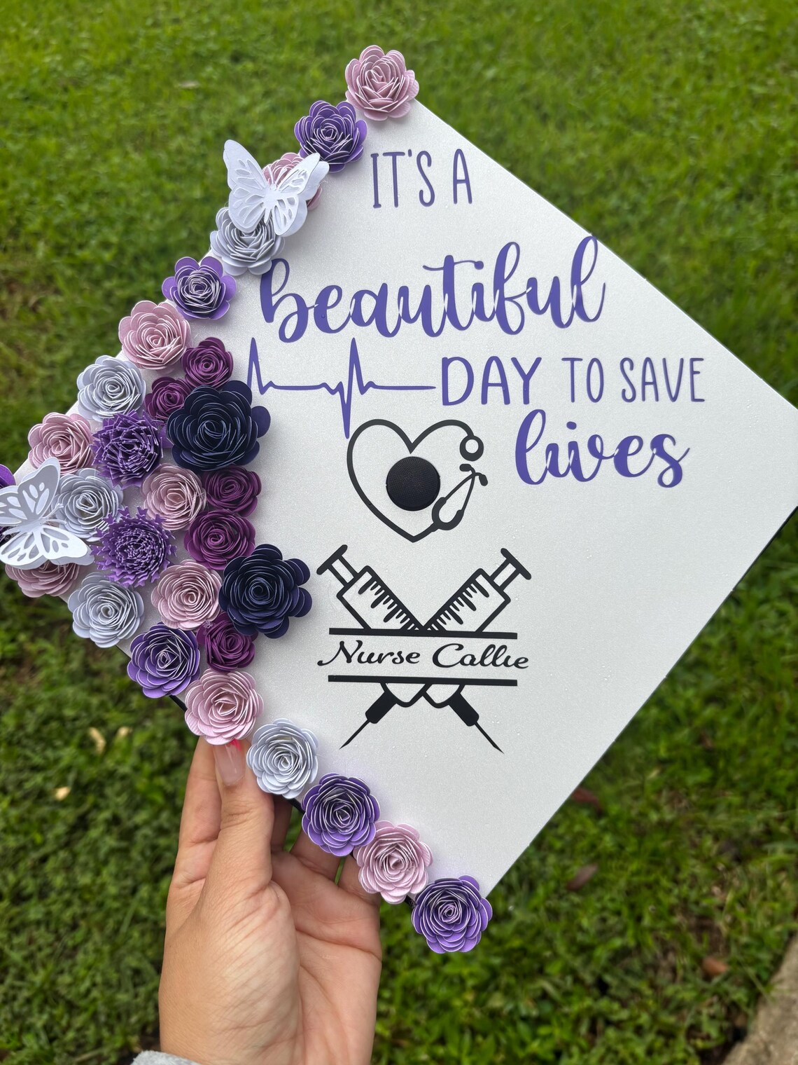 Custom Nurse Graduation Cap Topper – Personalized RN, BSN, Nursing ...