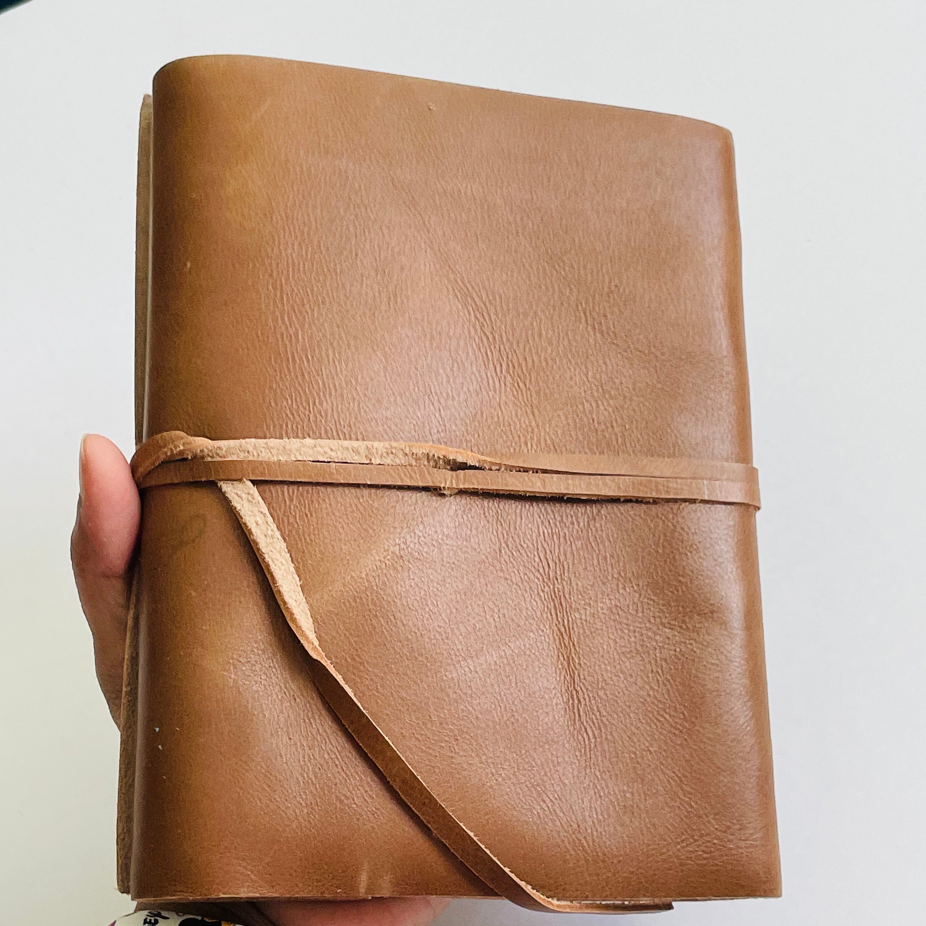 Embossed Leather Journal - Love Heart Design, Handmade, Recycled Paper ...