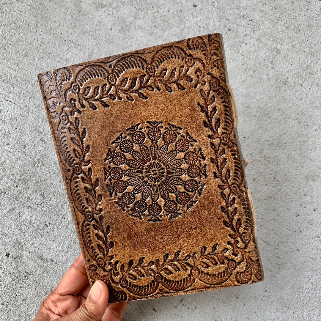 Leather Journal, Gratitude Writing Journals, Rustic Travel Journal, Red ...