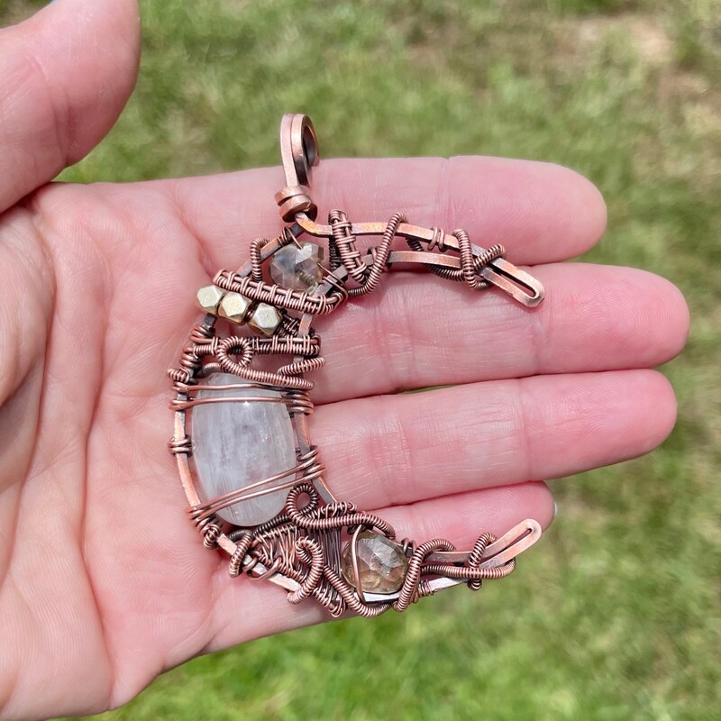 Wire Wrapped Moon - Etsy