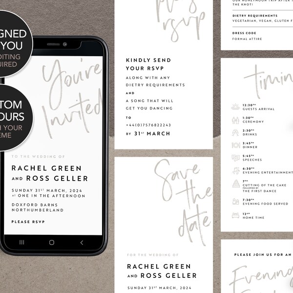 Running Wedding Invitation - Etsy