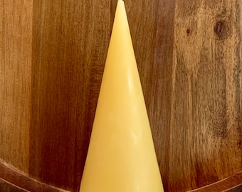 Cone Pillar Candles / Pure Beeswax Cone Candles / Christmas Candles ...