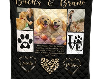 Custom Photo Quilt, Photo Quilt, Memory Quilt,dog Quilt,dog Mom,dog ...