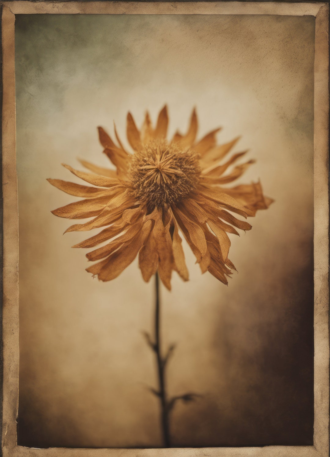 Printable Floral Wall Art, Dried Flower, Botanical Print, Daguerreotype ...