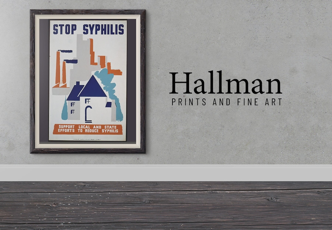 Syphilis Mitigation Effort, 1930s Health Initiative, Illinois WPA Art ...