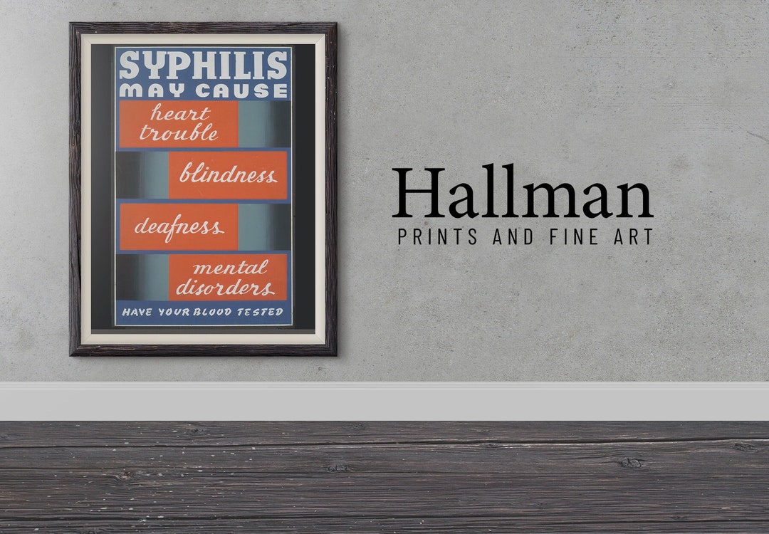 Syphilis Awareness Campaign, Health Complications Alert, 1941 WPA ...