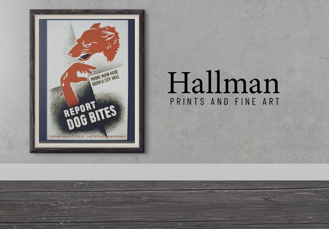 1941 Public Safety Alert: Canine Hazard Notice, WPA Health Poster - Etsy